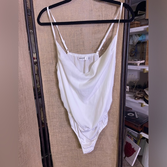 Missguided | Tops | 77 Missguided Bodysuit White Sheer Size 8 | Poshmark